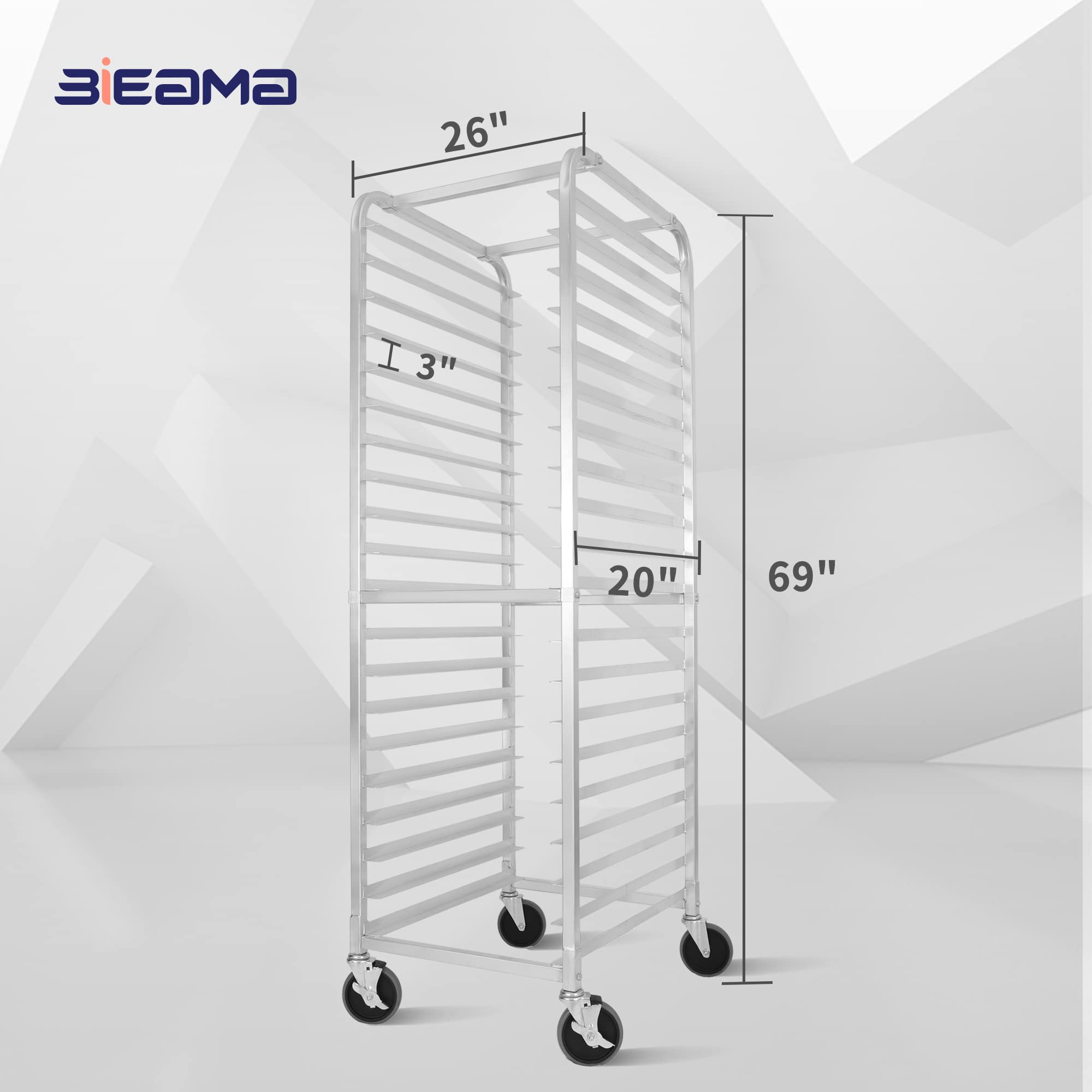 Snapklik.com : 20-Tier Sheet Pan Rack, Bun Pan Rack, Aluminum Bakery ...