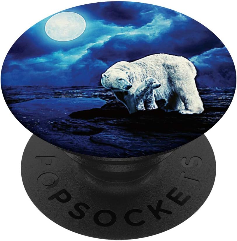 Amazon.com: Pop Socket Cute Baby Mother Polar Bears : Cell Phones ...