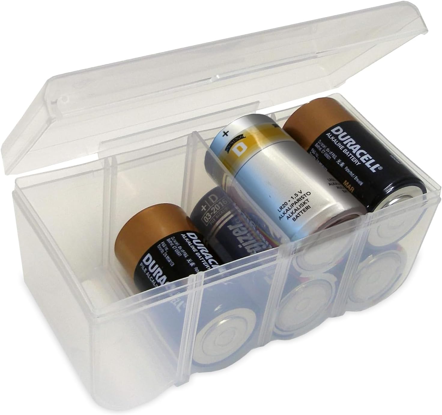 Amazon.com: Home-X D Battery Storage Case - Clear, See-Through, Water ...