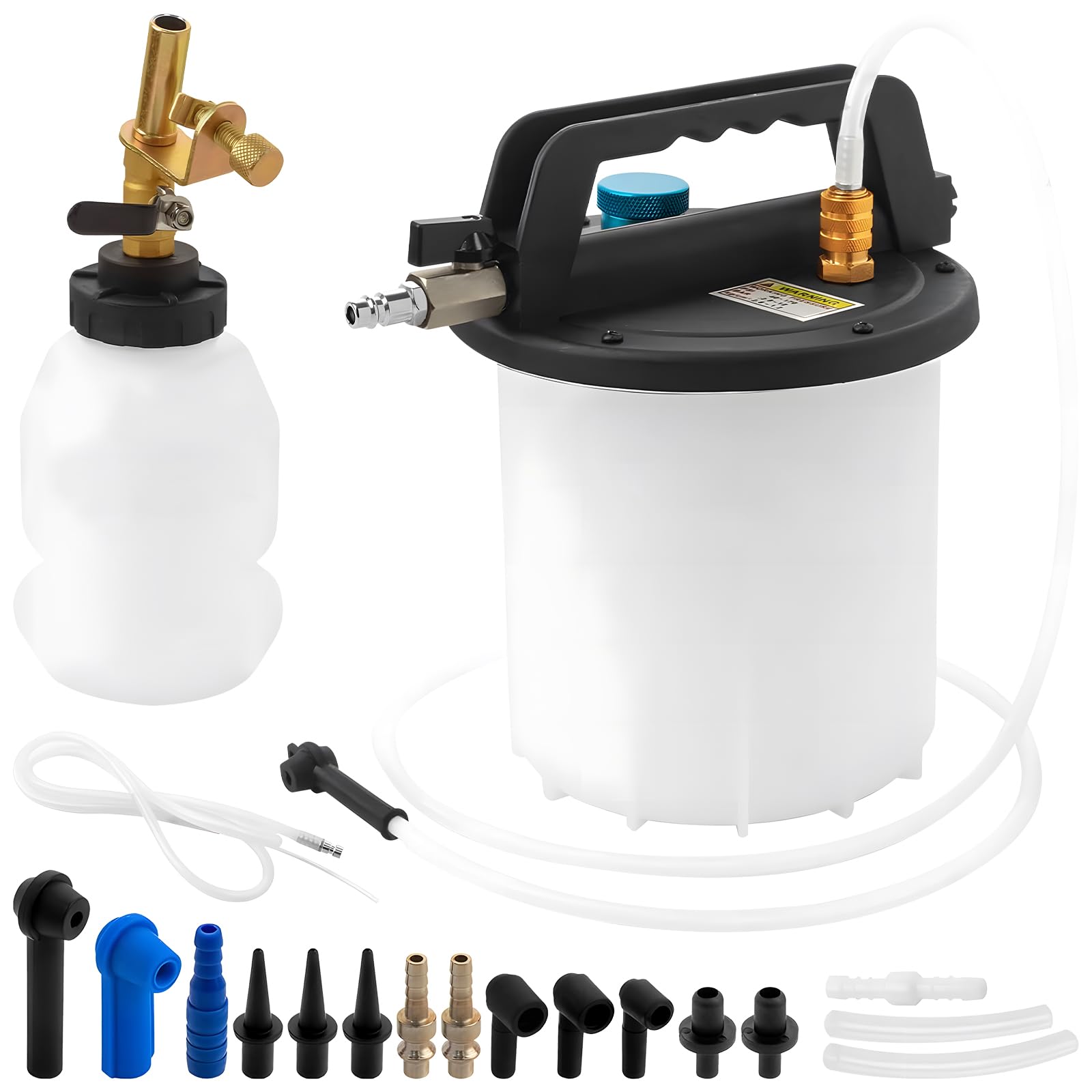 OKSTENCK 3 Litre Pneumatic Single Brake Bleeder Kit with Adaptor and 1 ...