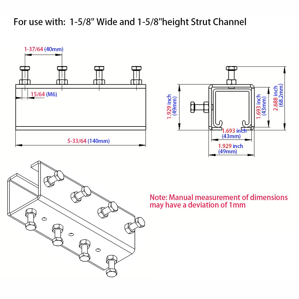 Snapklik.com : RHKING Strut Channel Connector Extend Bracket Stable ...