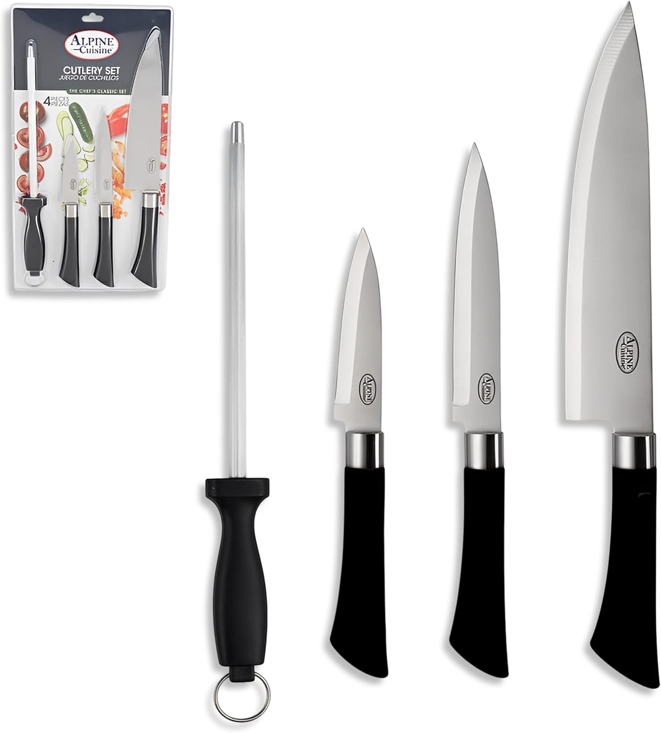 Amazon.com: Alpine Cuisine Stainless Steel Cutlery Set 4 Piece with ...