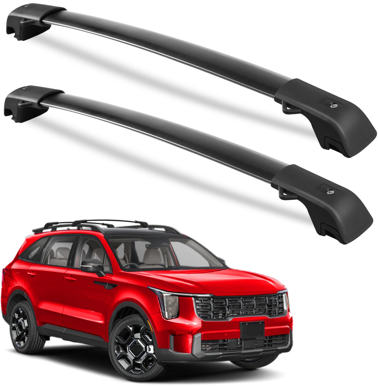 Amazon.com: Wonderdriver Lockable Roof Rack Cross Bars 220lbs ...