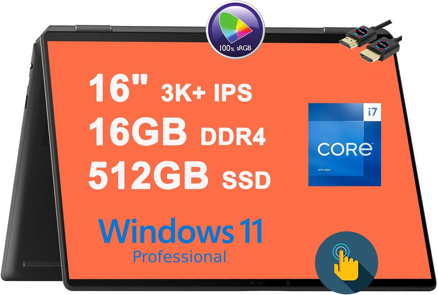Amazon.com: HP Spectre X360 16 2-in-1 Laptop | 16" 3K+ IPS Multi-Touch ...