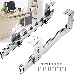 Amazon.com: Under Desk Keyboard Drawer Runner 12 14 16Inch All Metal ...