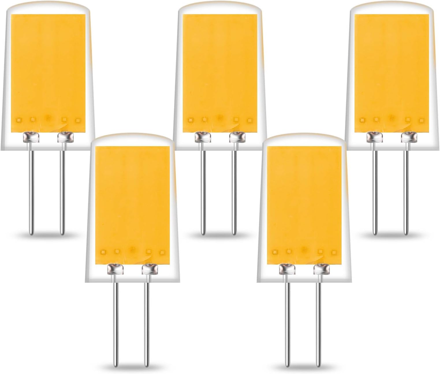 Klgeivb (5-Pack G4 COB LED Light Bulbs Lighting Dimmable, Professional ...