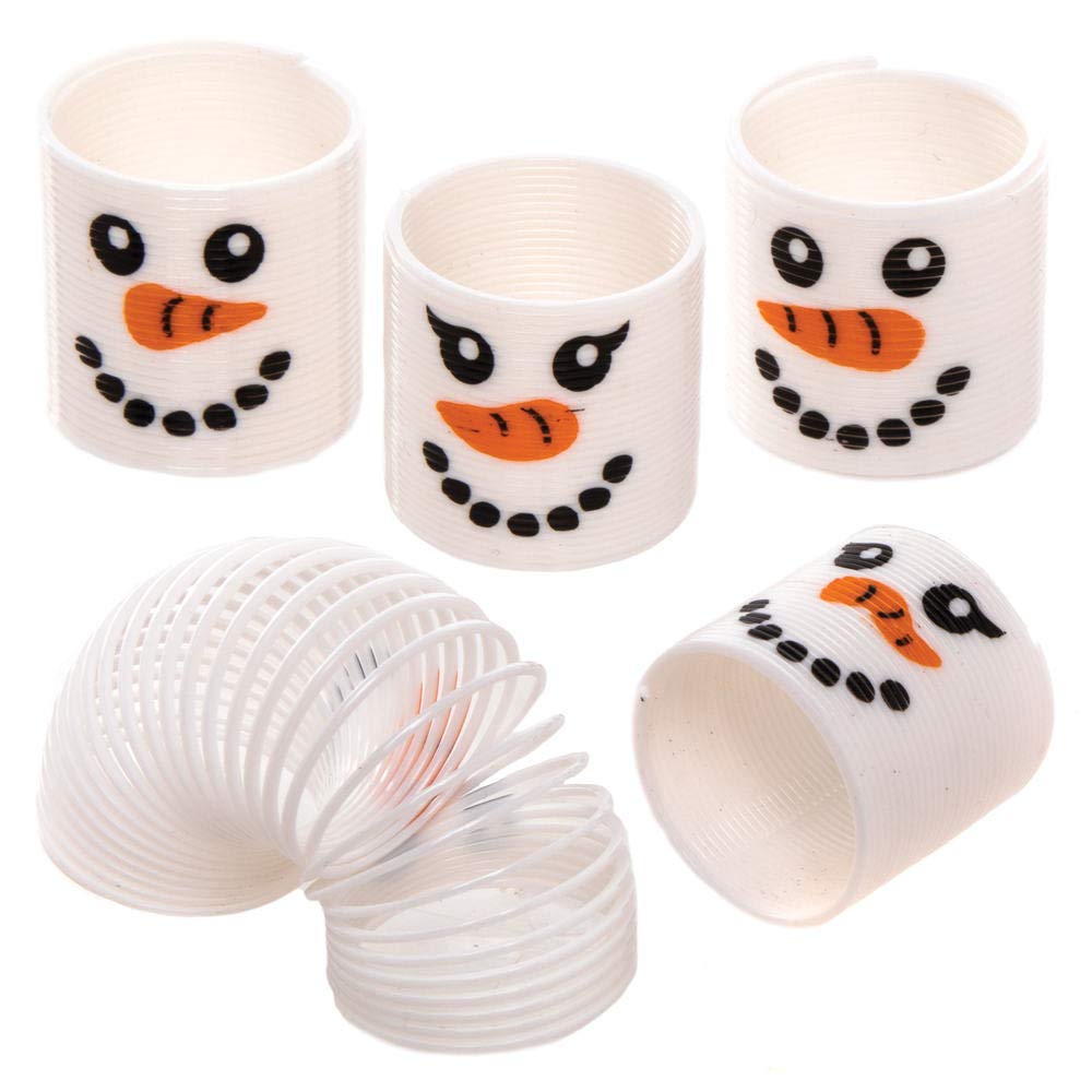 Baker Ross AX511 Snowman Mini Slinky Favours - Pack of 12, Toy Springs ...
