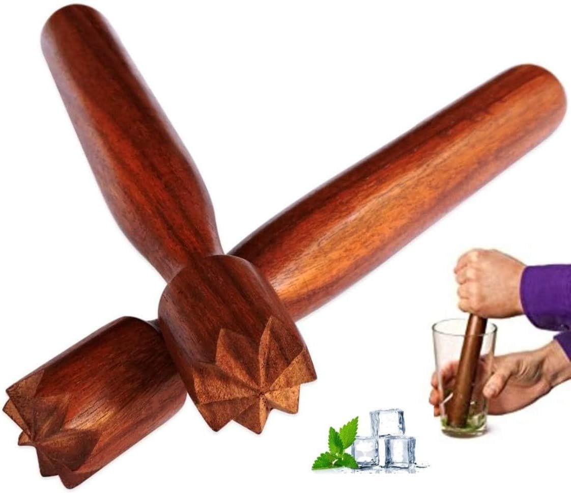 Amazon.com: IBLAY Wooden Muddler Bar Tool Handcrafted Bar Wood Muddler ...