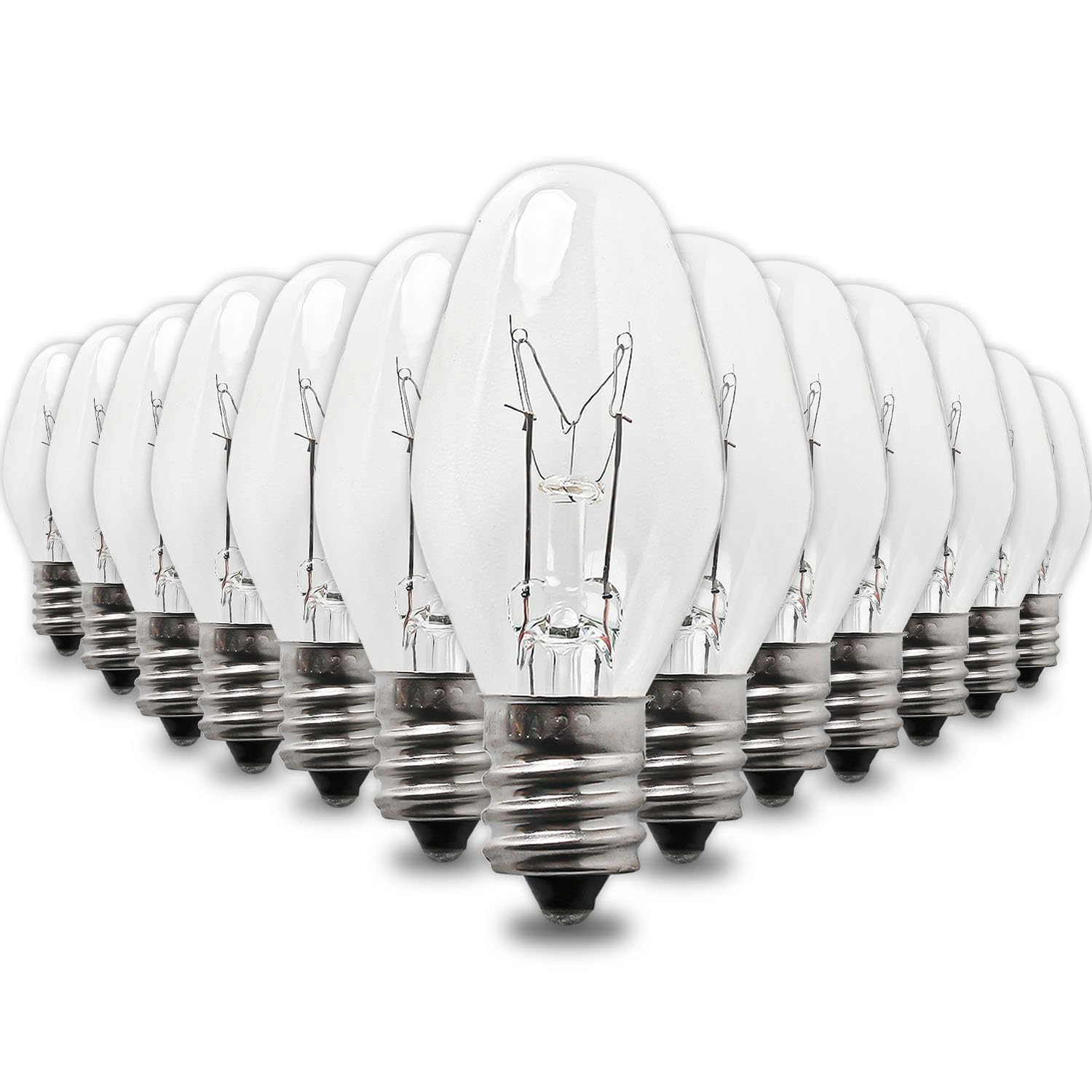 Snapklik.com : Seentech 12 Pack 15W 110 Volt E12 Socket C7 Long-Lasting ...