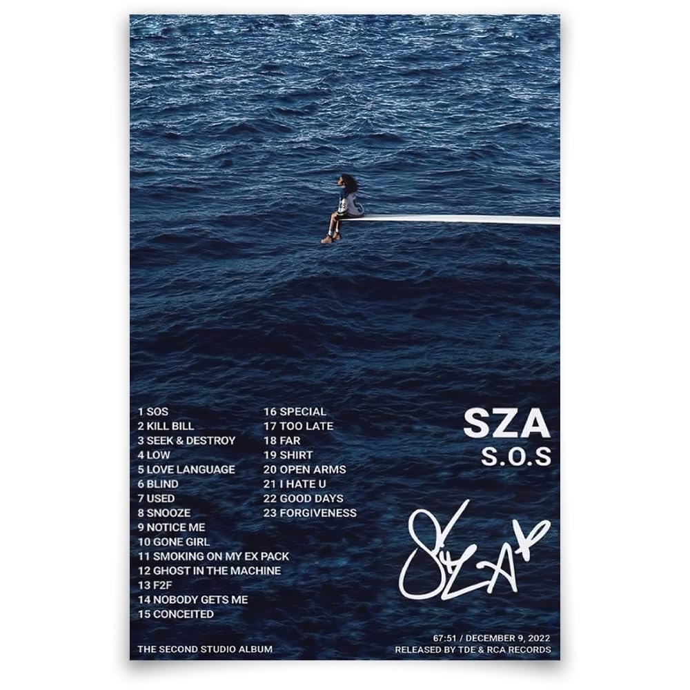 Amazon.com: InfinitMLabs Sza Poster Sos Album Cover Poster Print for ...