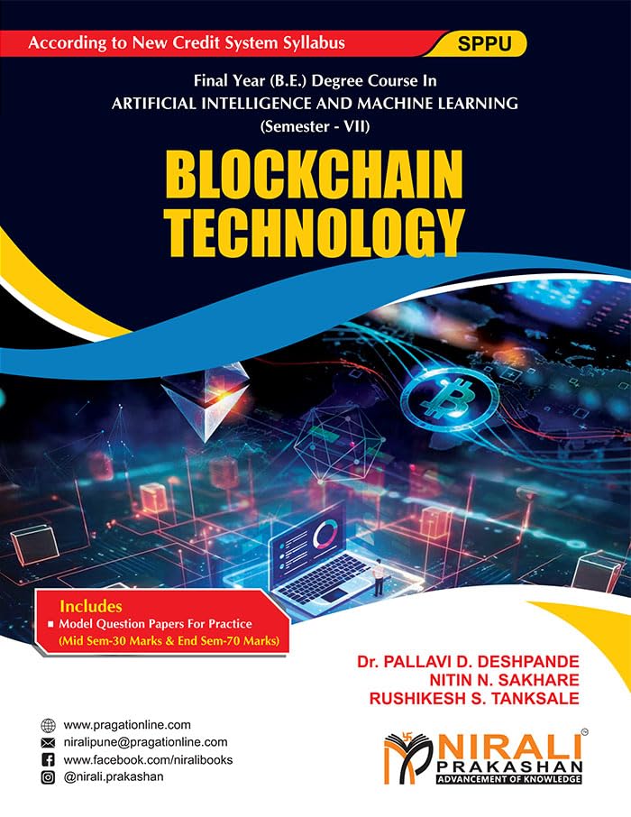 Amazon.in: Buy BLOCKCHAIN TECHNOLOGY (Final Year (B.E.) Degree Course In Artificial Intelligence ...