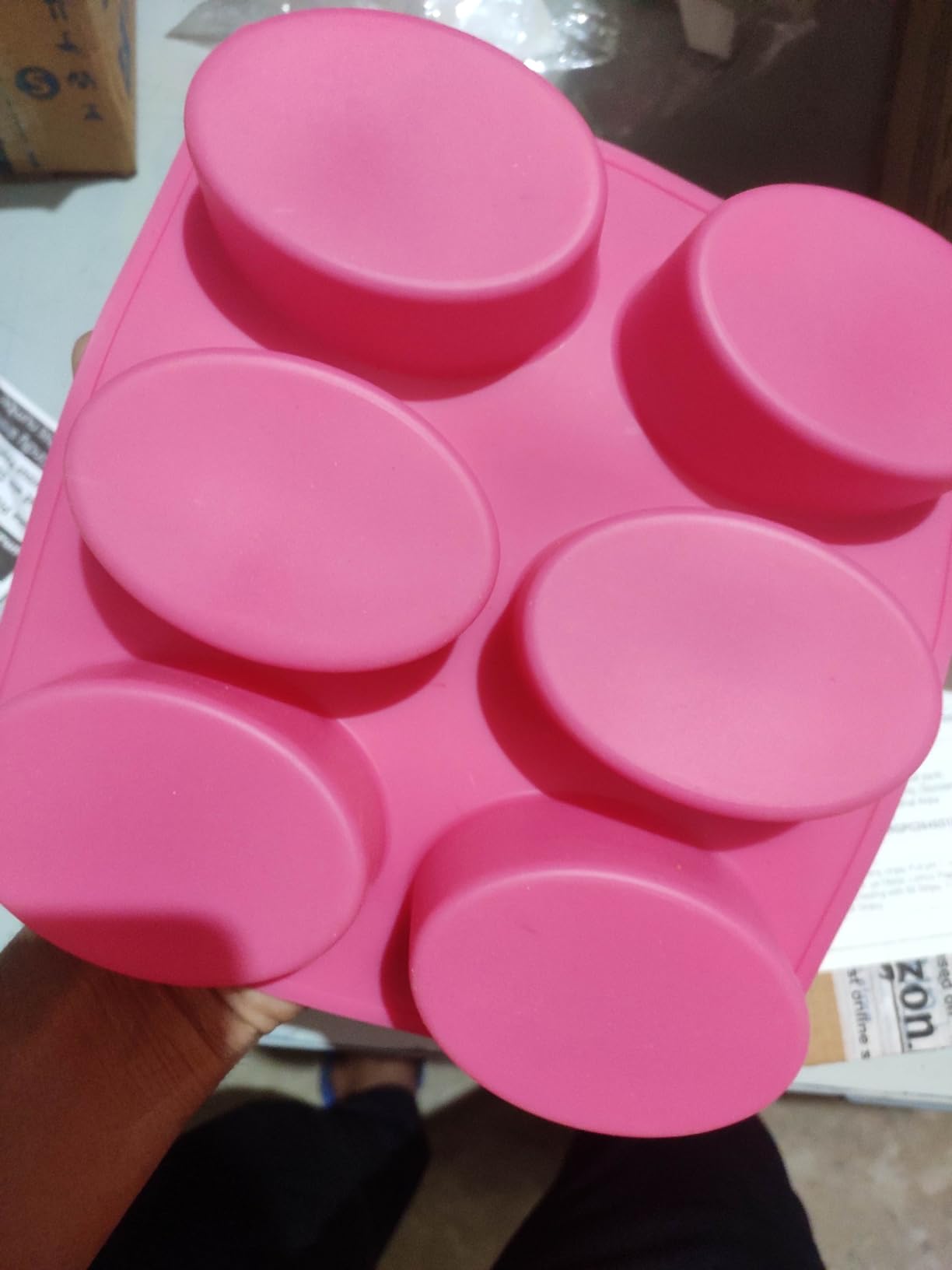 Leawall 6-Cavity Oval Silicone Mold, 1pc Oval Molds for Making Handmade ...