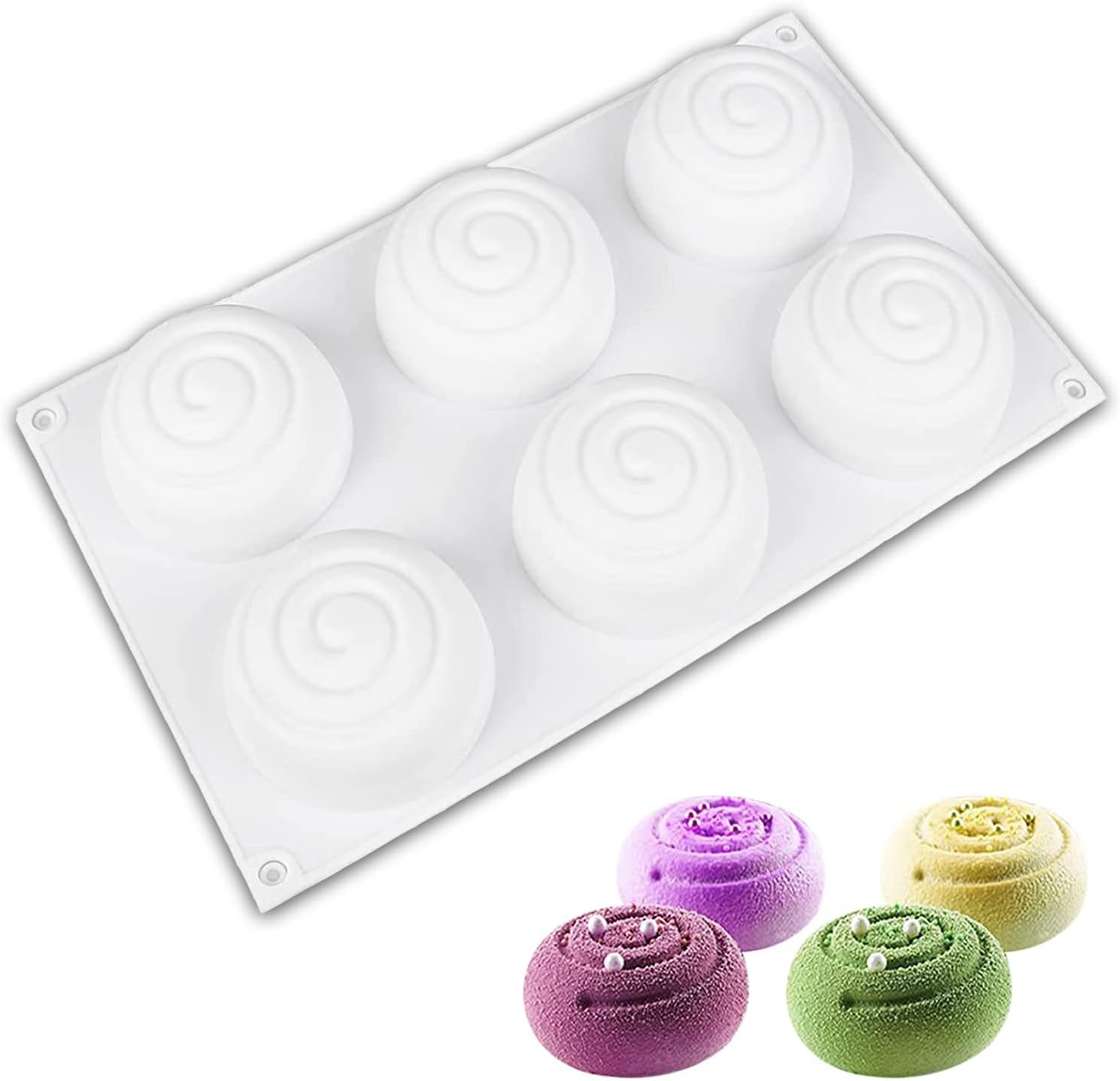 Amazon.com: Newk Silicone Round Cake Molds, 4 Inch Silicone Molds for ...