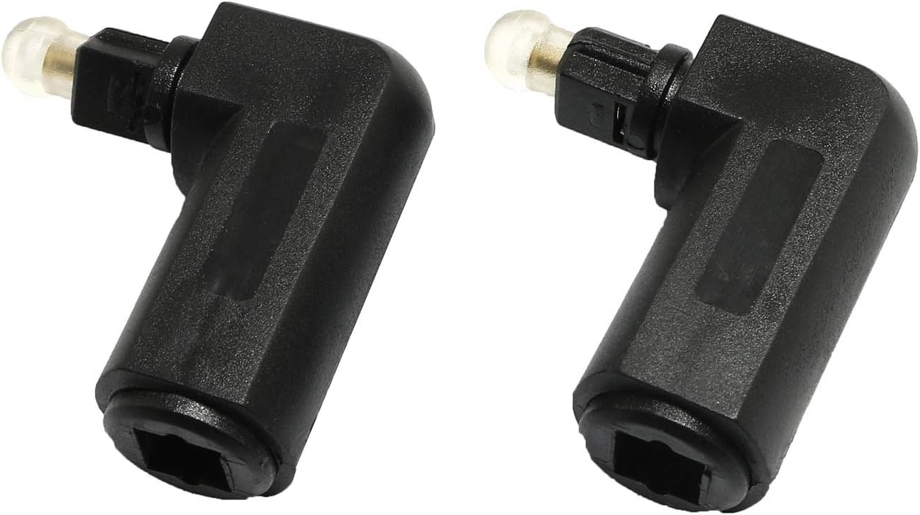 Amazon.com: EMK Optical Audio Adapter, [2-PCS] 90 Degree Fiber Optic ...