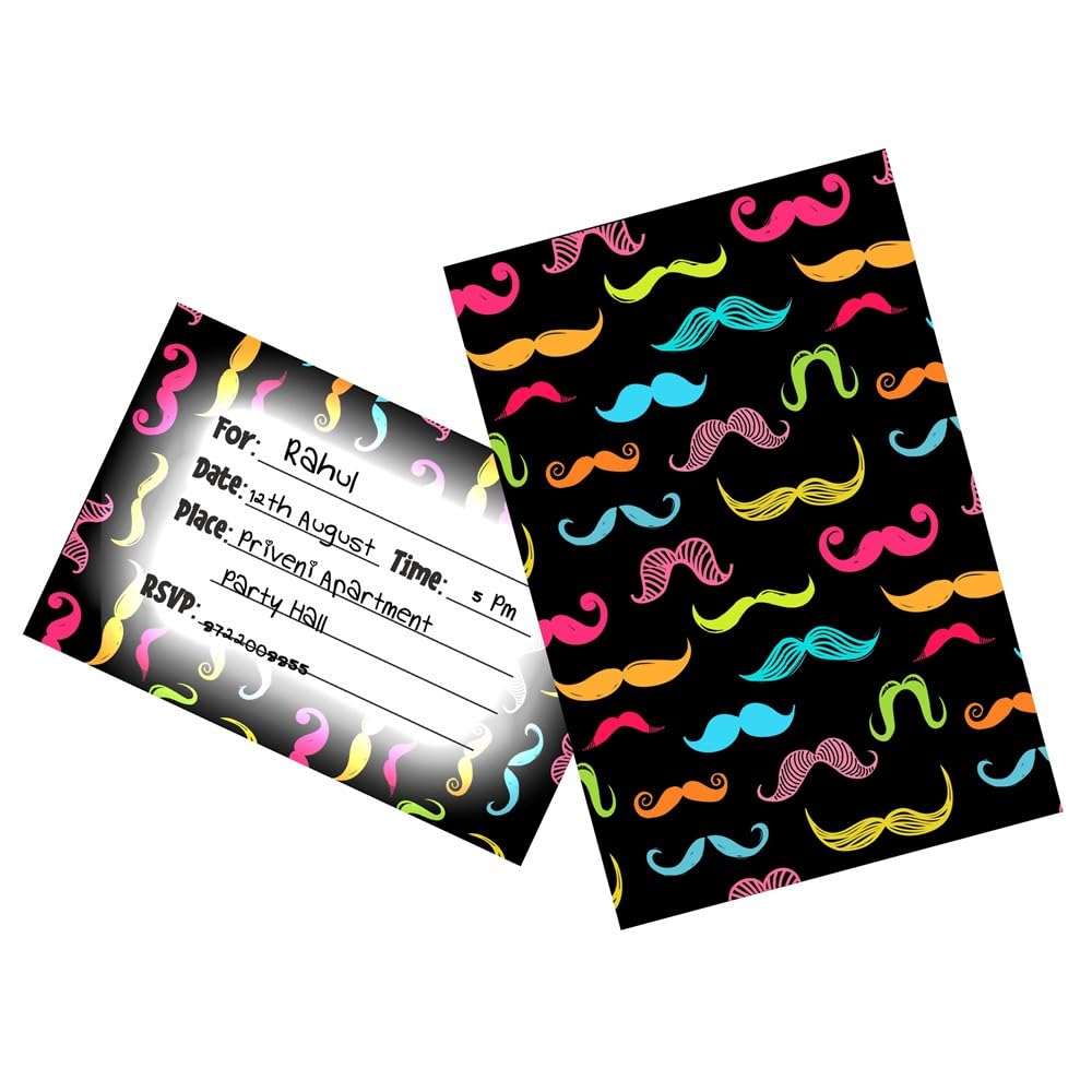 Moustache Party Invitations Partyzon Moustache Theme Birthday
