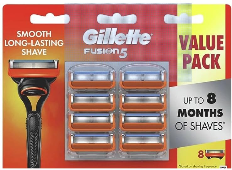 Gillette Men's Fusion 5, Value Pack with 8 Cartridges : Amazon.com.au ...
