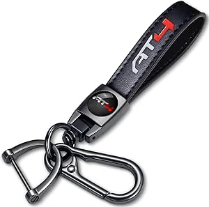 Amazon.com: Genuine Leather Car Key chain Compatible with GMC AT4 ...