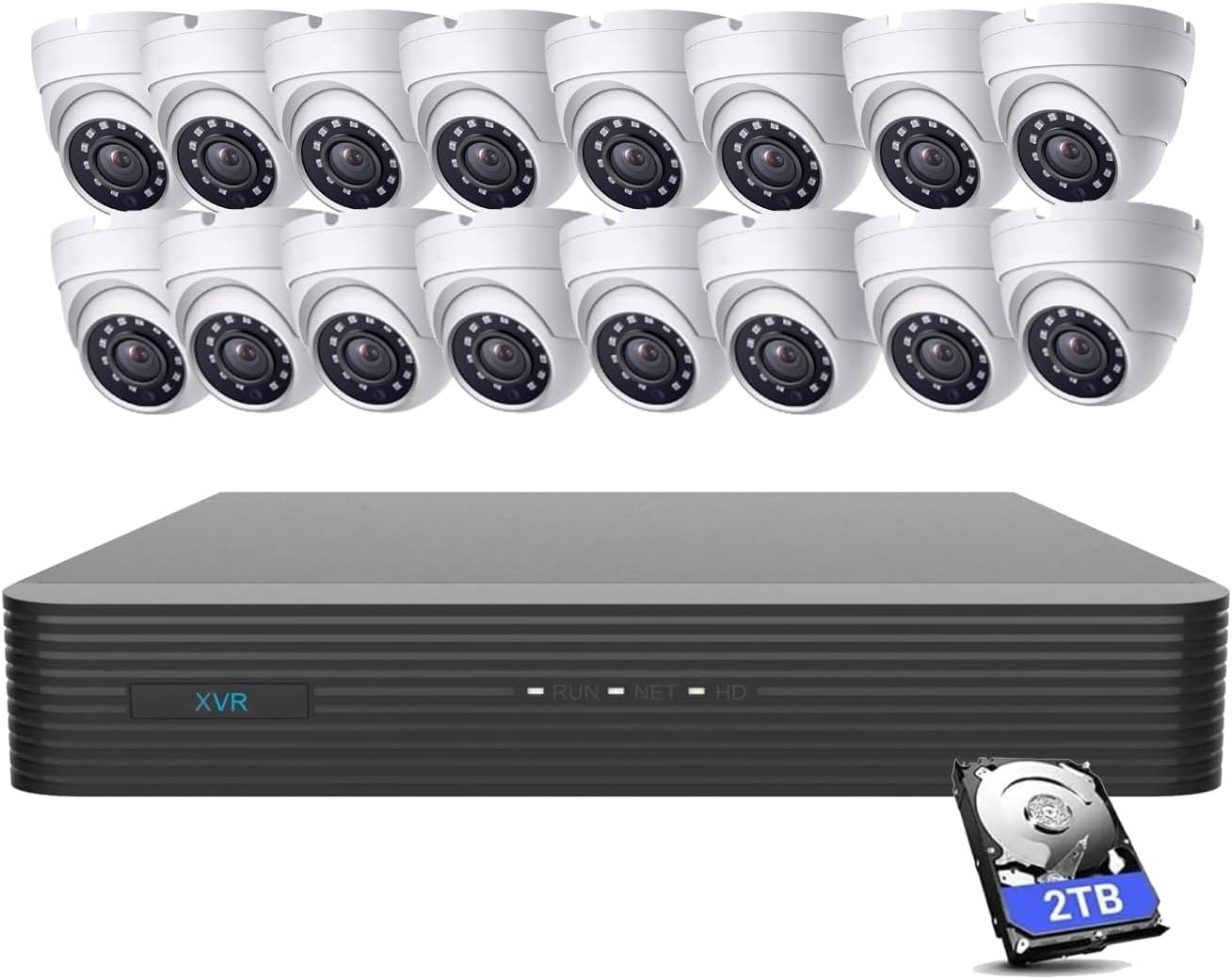 Amazon.com : 16CH DVR Security Camera System, 2MP 1080P 180° Panoramic ...