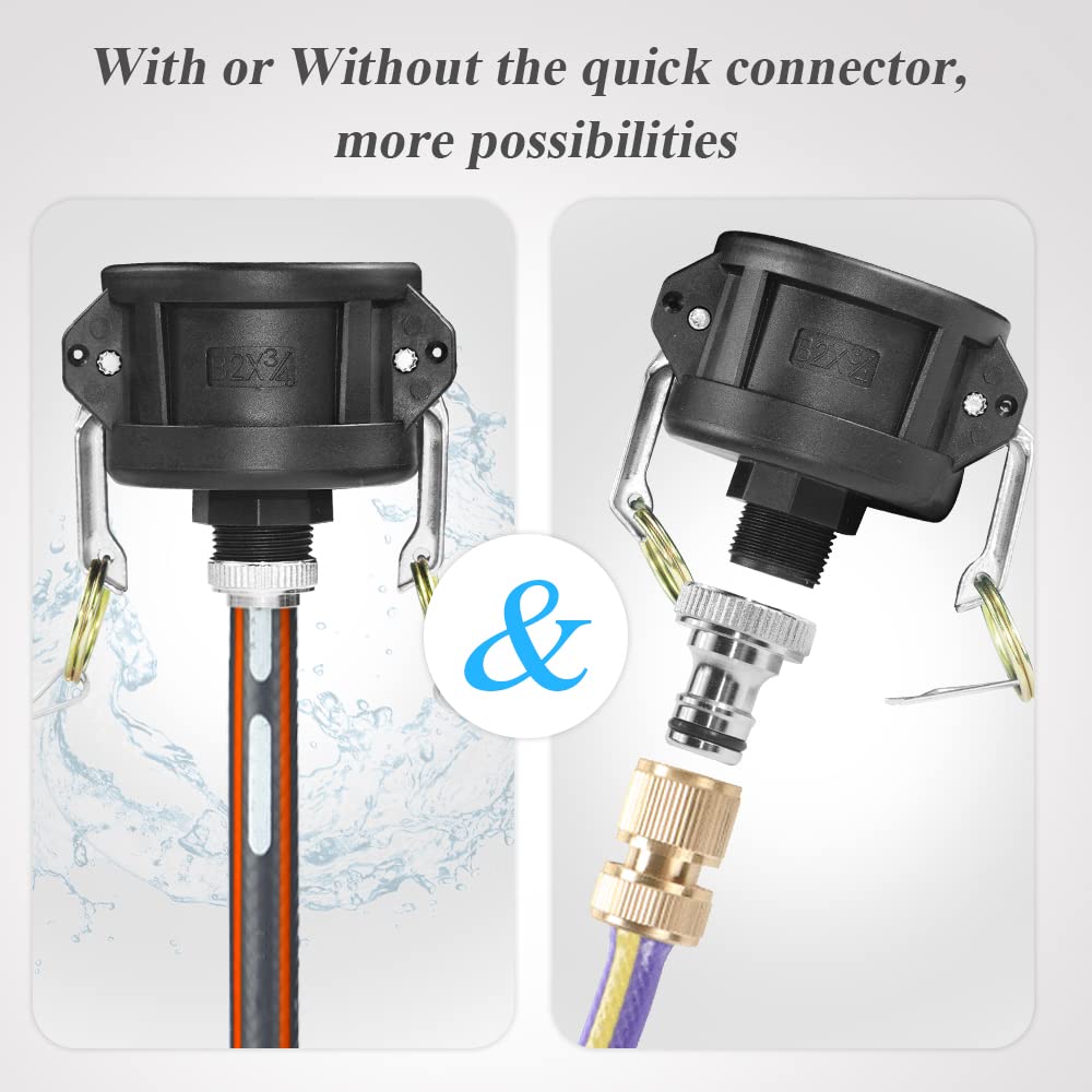 Snapklik.com : IBC Tote Fittings,Camlock Fittings For 275-330 Gallon ...