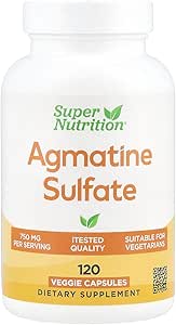 Amazon.com: Super Nutrition Agmatine Sulfate, 750 mg, 120 Veggie Capsules : Health & Household
