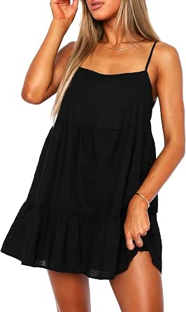 OZICERD Mini robe nuisette d'été pour femme 2024 robe d'été fluide pour ...