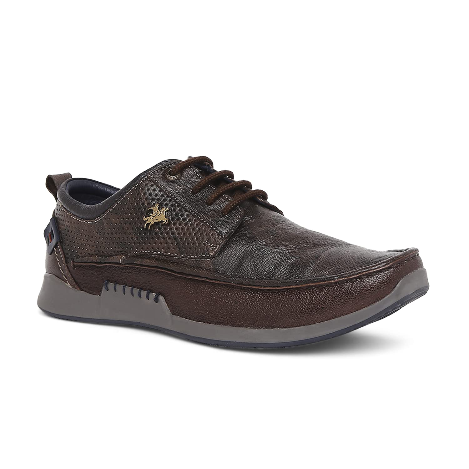 Buy Buckaroo Perri Genuine Crumbald Leather Brown Casual Shoes for Mens ...