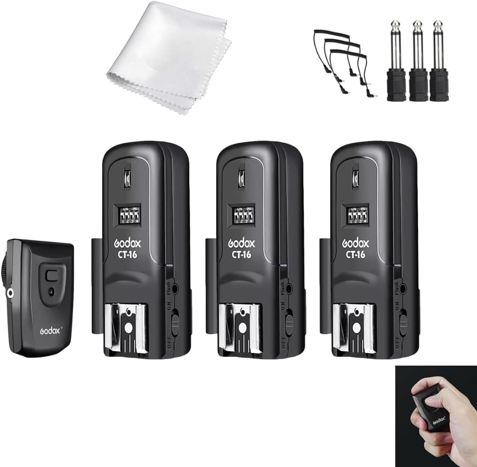 Amazon.com : Godox CT-16 Wireless Radio Flash Trigger Receiver Kit, 16 ...