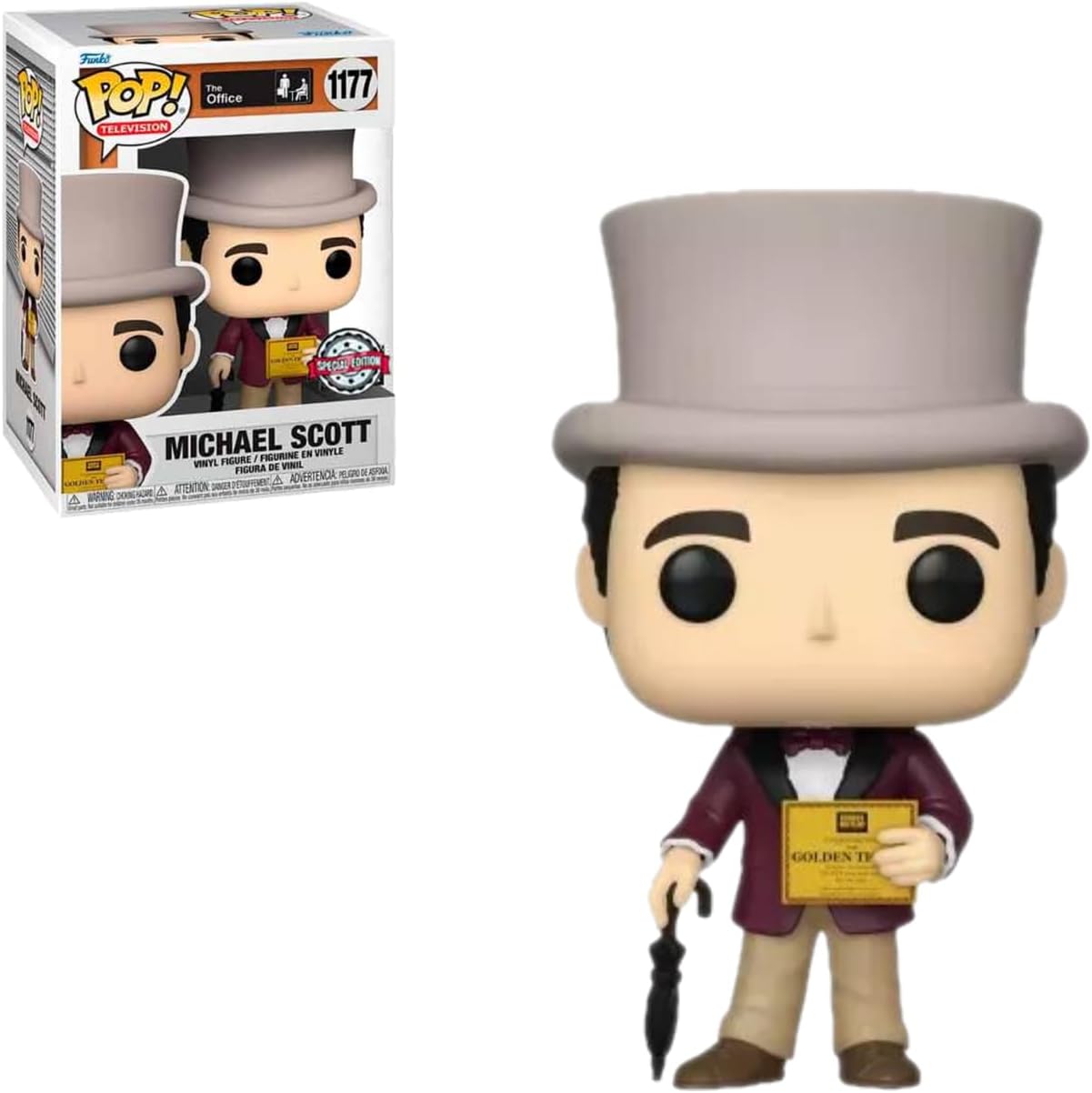 Amazon.com: Funko The Office Michael Scott Golden Ticket Pop! Vinyl ...