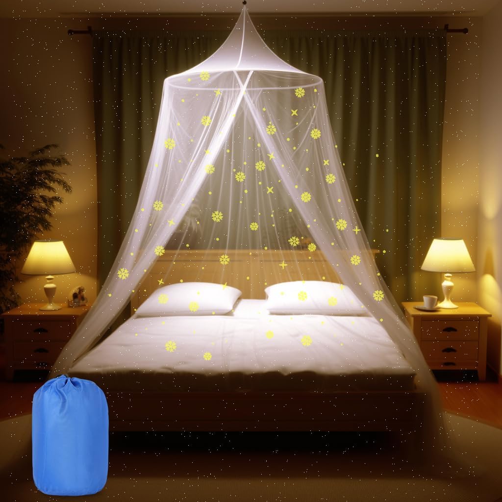 Amazon.com: Sublaga Mosquito Net for Bed, Large White Bed Canopy for ...