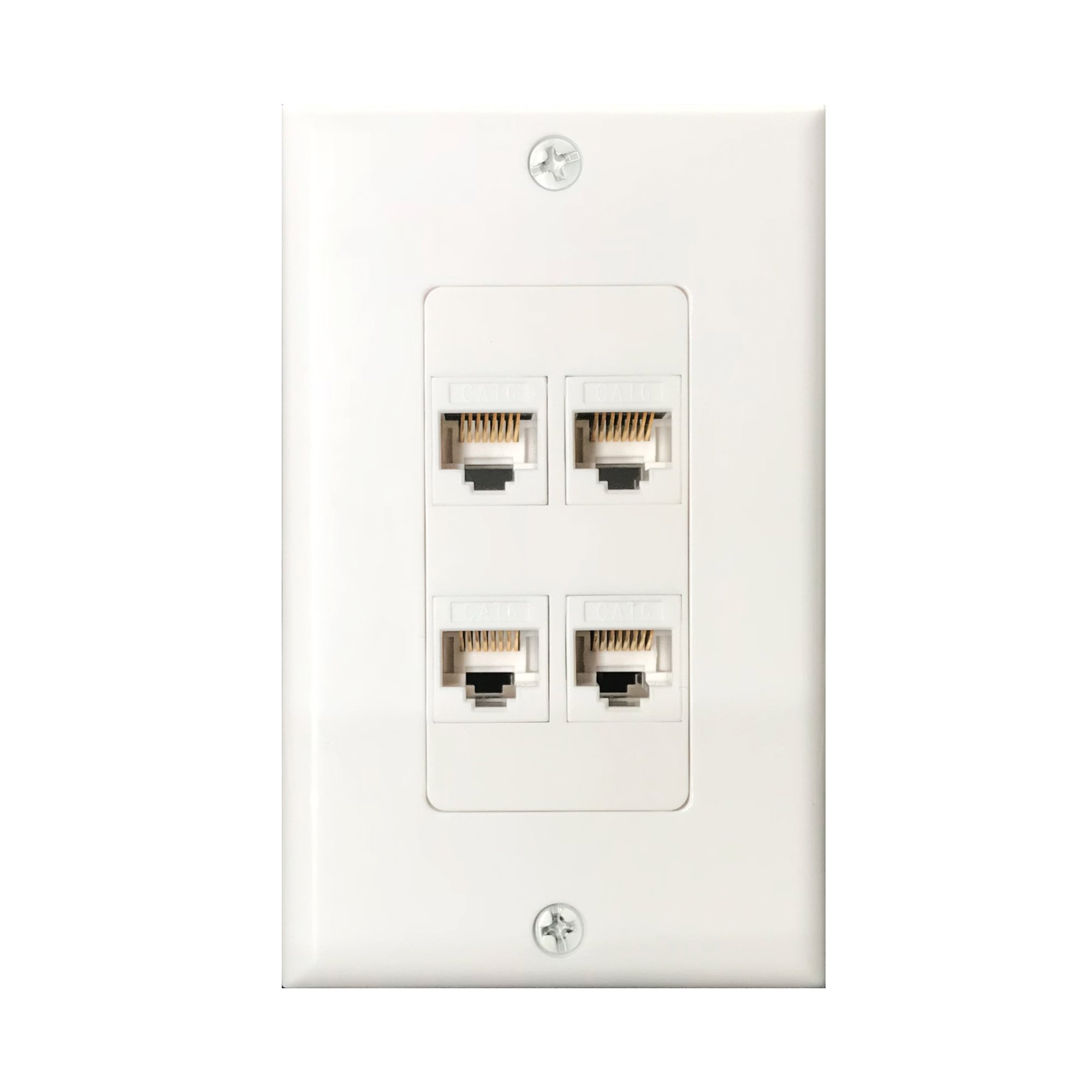 4port Cat6 Wall Plate And Keystone Fly Tiger Rj45 Jack | Desertcart INDIA