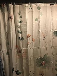 Amazon.com: WITHLOC Shower Curtain Watercolor Flower Shower Curtain Sets - Spring Sage Green ...