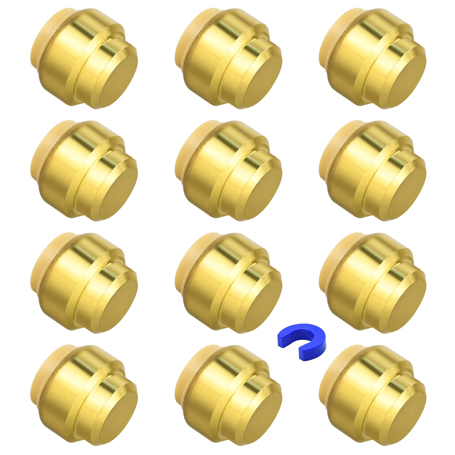 Snapklik.com : 12 Pack Push-to-Connect Plumbing Fittings, 1/2" Pushfit ...
