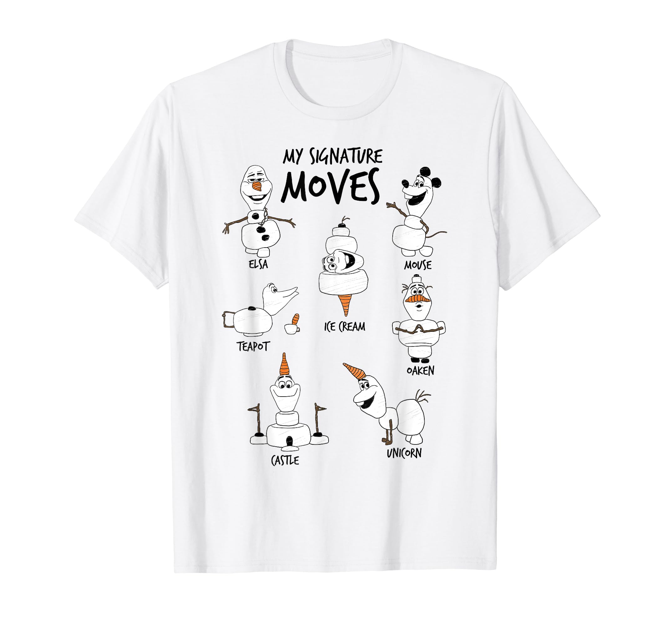 Snapklik.com : Frozen 2 Olaf My Signature Moves Character Textbook T-Shirt
