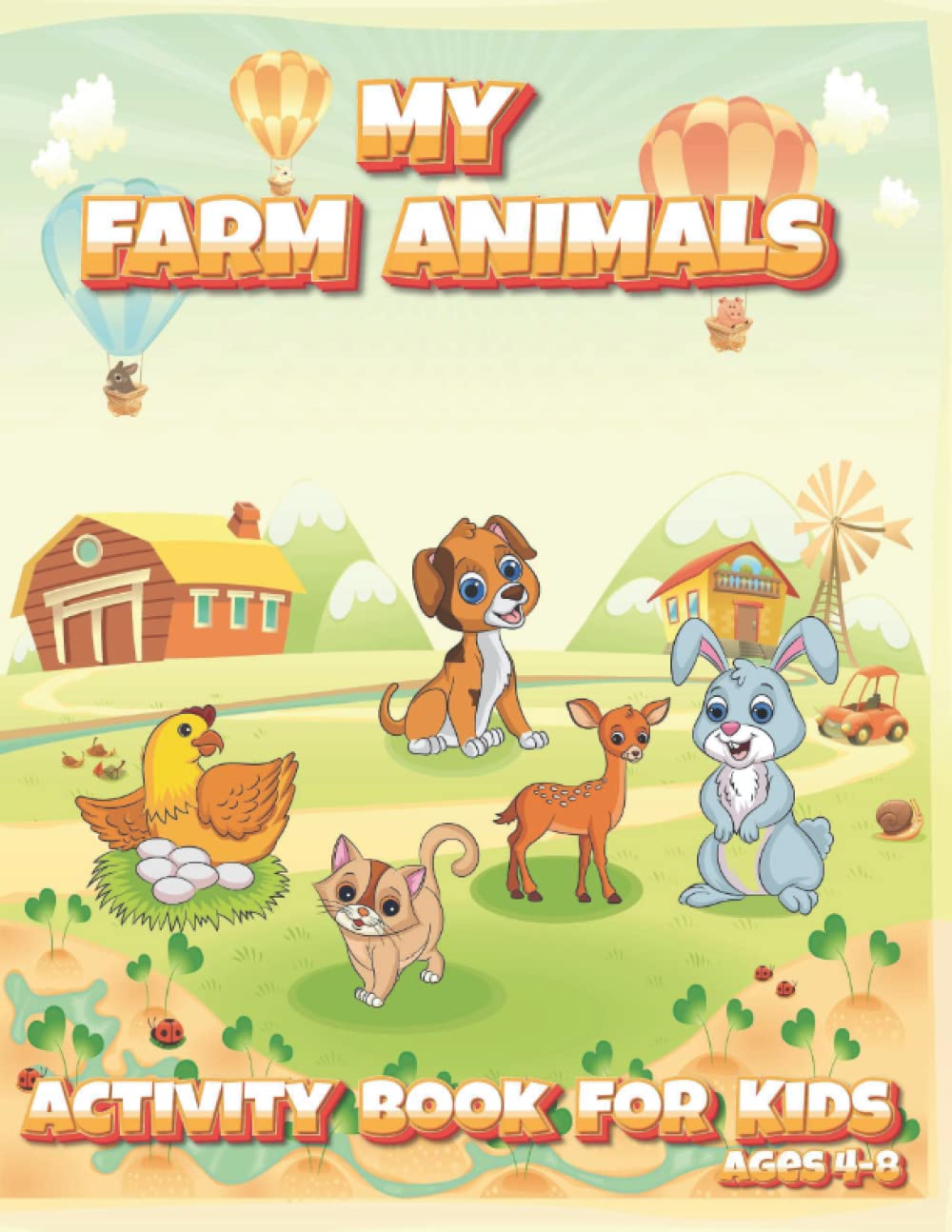 Buy My Farm Animals Activity Book for Kids Ages 4-8: Coloring, Tracing ...