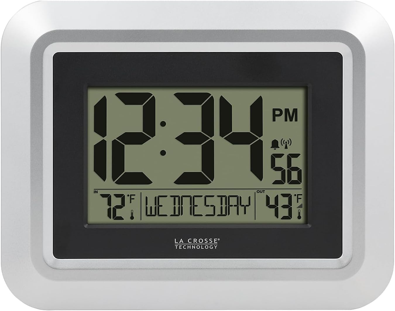 Amazon.com: WallarGe Atomic Clock with Outdoor and Indoor Temperature ...
