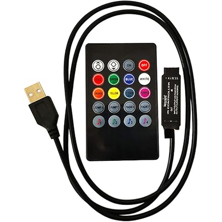 Amazon.com: RGBZONE 5V USB LED Controller, 24-Keys IR Wireless Remote ...