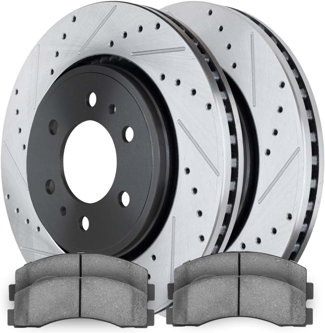 Amazon.com: Acinoparts Drilled and Slotted Front Kit Brake Rotors ...