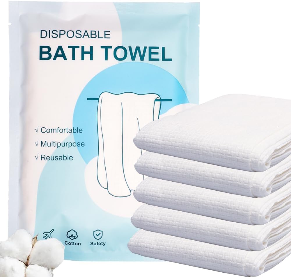 Disposable Bath Towels 5 PCS Large Portable Bath Towels For Travel 55 X