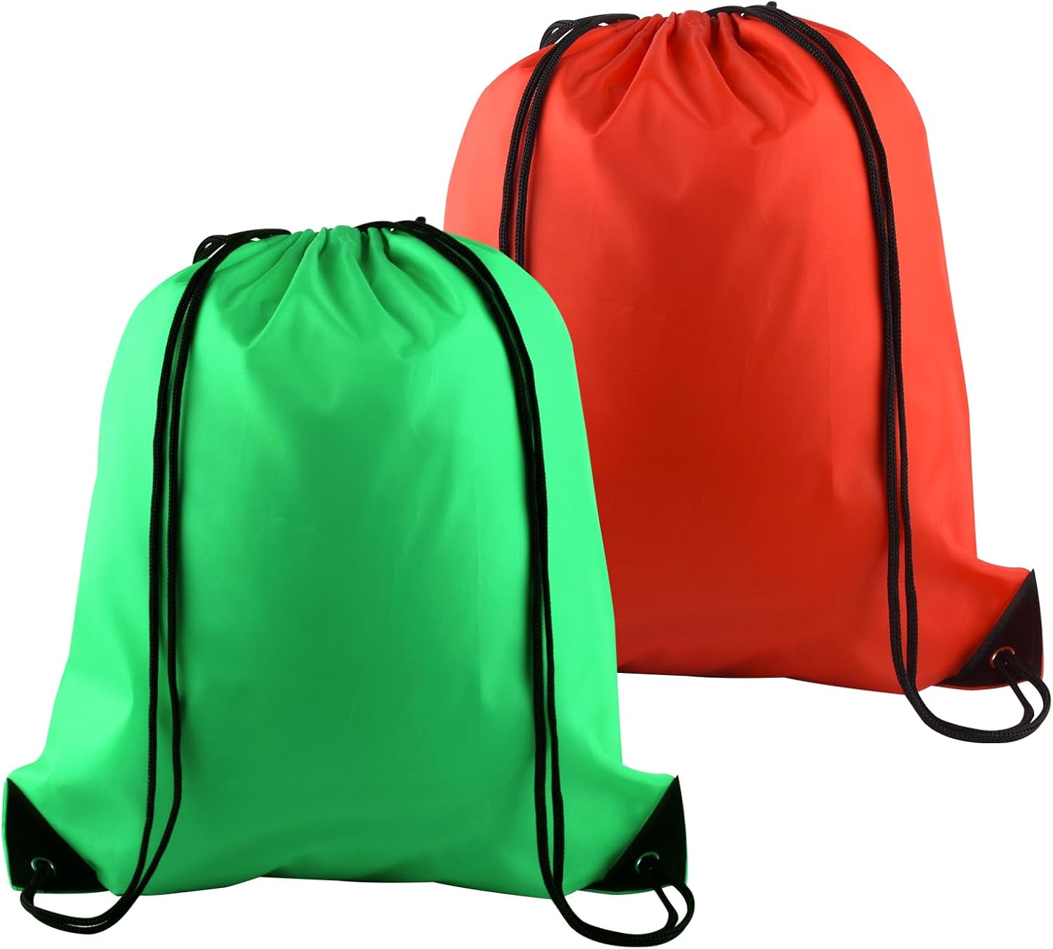 Amazon.com | PLULON 2Pcs Drawstring Bags Bulk Drawstring Backpack Green ...