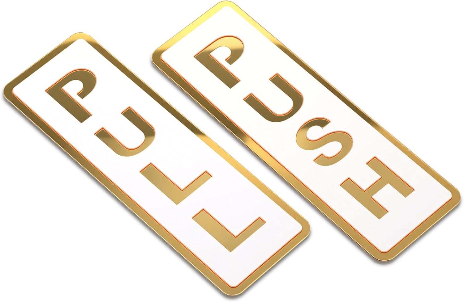 Push Pull Door Signs Self-Adhesive Push Pull Sign Vertical Sticker Sign ...