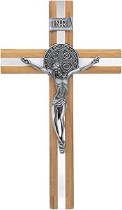 Amazon.com: Intercession Saint Benedict Wall Crucifix with Inner Mirror ...