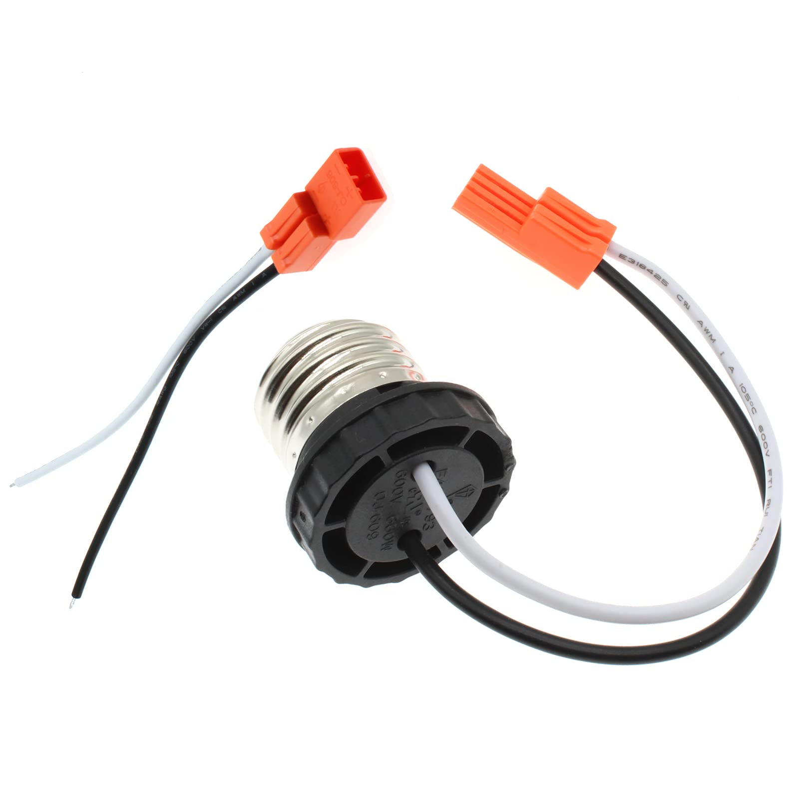 Snapklik.com : 2 Pack E26 Socket Adapter Base LED Downlight Male Head ...