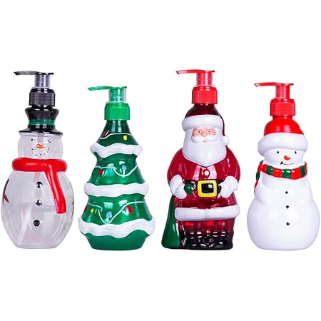 Amazon.com: Christmas Theme Decoration Bottle,Soap Dispenser,Shampoo ...