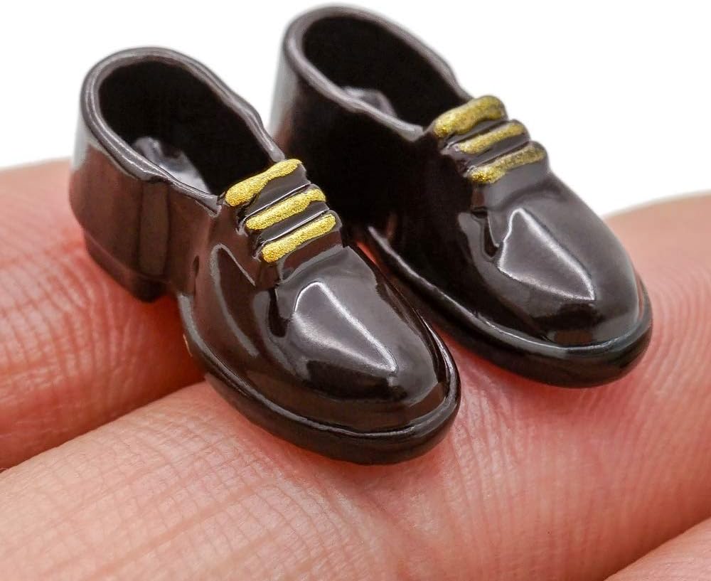 Amazon.com: Odoria 1:12 Miniature Shoe Doll Mini Leather Shoes for ...