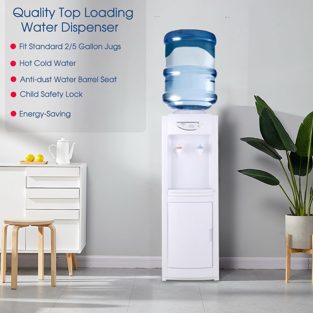 Buy Sure Hot & Cold Top Loading Water Dispenser With 3 Taps - Black