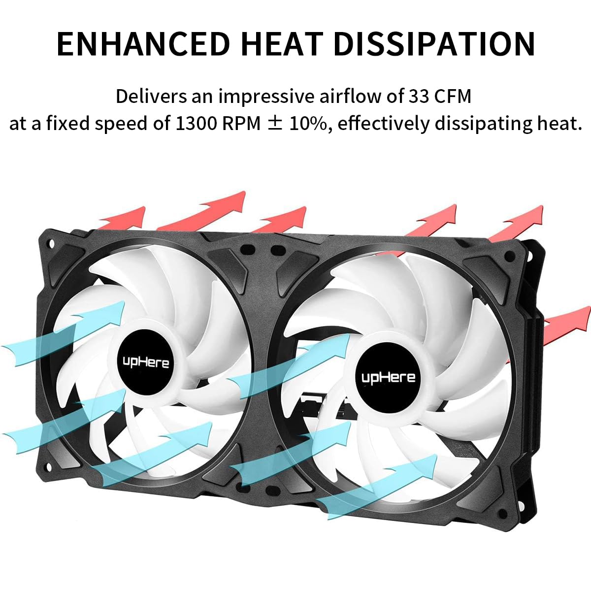 Snapklik.com : 240mm AIO Square Frame Case Fan PF240BE3 3-Pin Blue LED ...