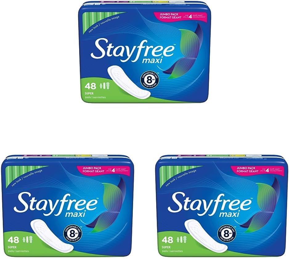 Amazon.com: Stayfree Maxi Super Long Wingless Reliable Protection and ...