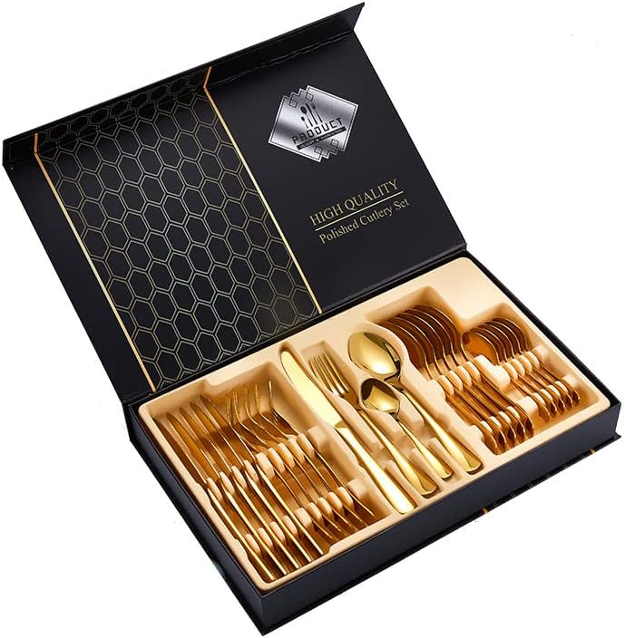 Oncarnival Western Dinnerware Stainless Steel Dinnerware Gift Box with ...