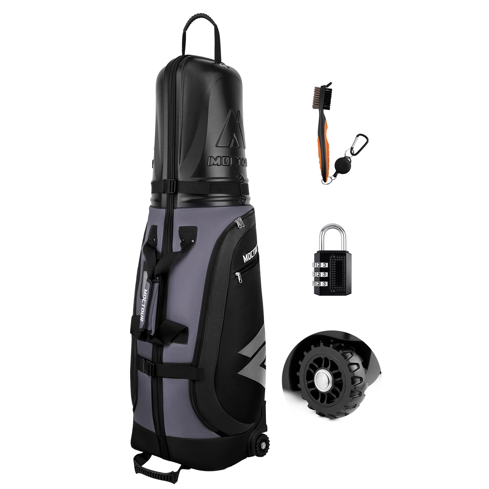 Golf Club Travel Cover Hard Top Golf Travel Bag With Wheels - 1680D ...
