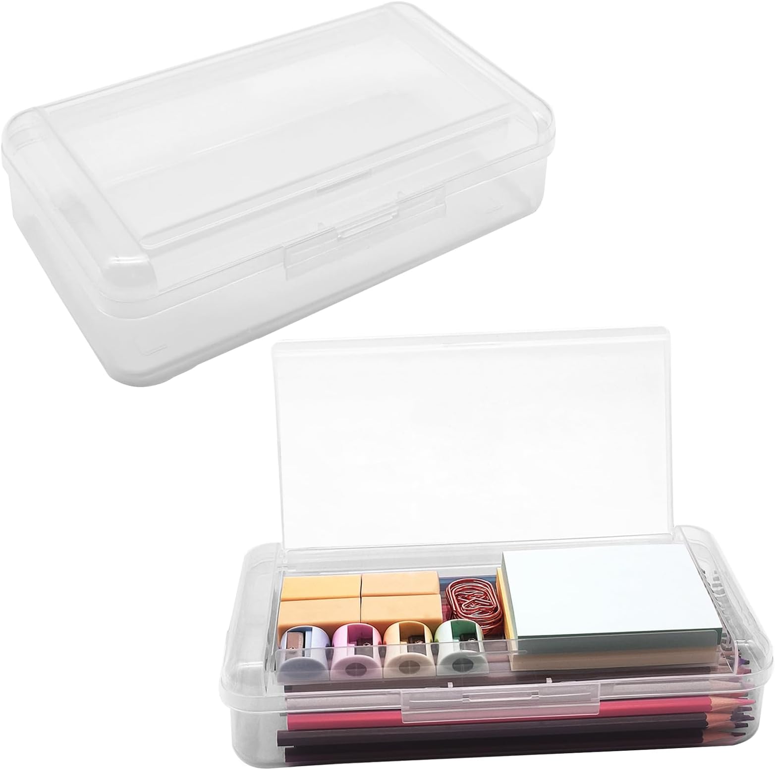 Amazon.com: Ykimok Large Capacity Clear Pencil Box, Pencil Case ...
